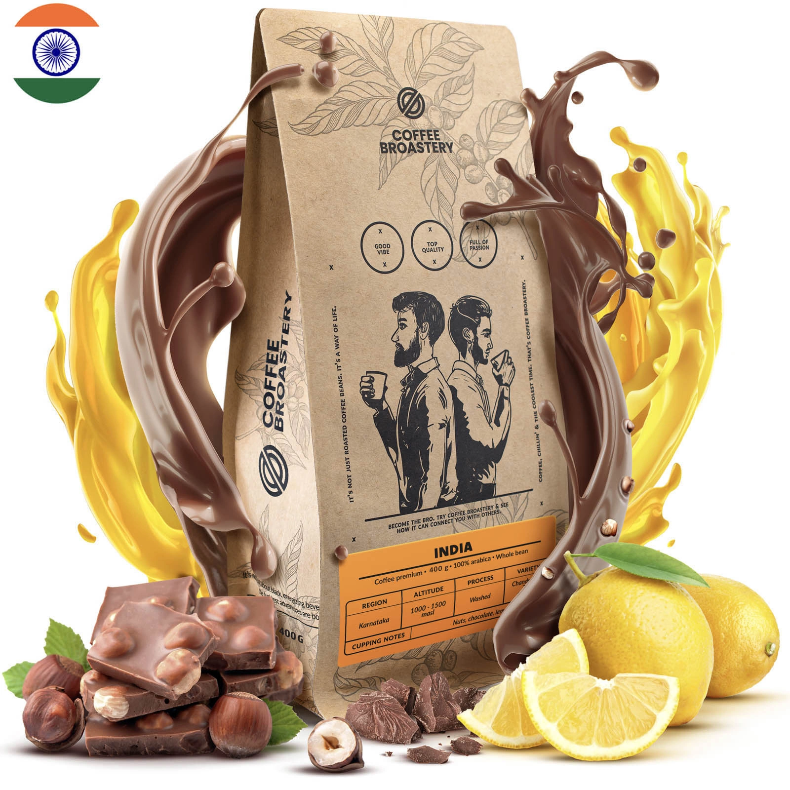 Coffee Broastery - Kawa ziarnista India Karnataka Premium 1 kg - sklep ...